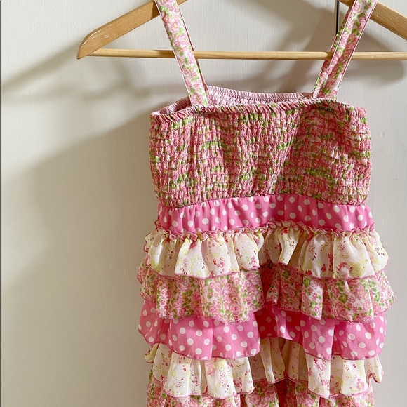 Justice | Dresses | Justice Girls Pink Ruffle Tiered Spring Dress ...